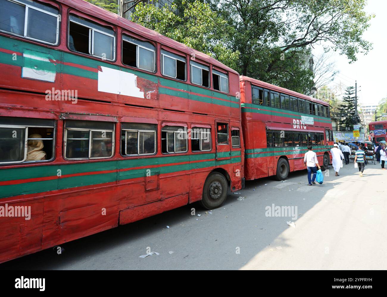 A Double Decker bus in Dhaka, Bangladesh Stock Photo - Alamy
