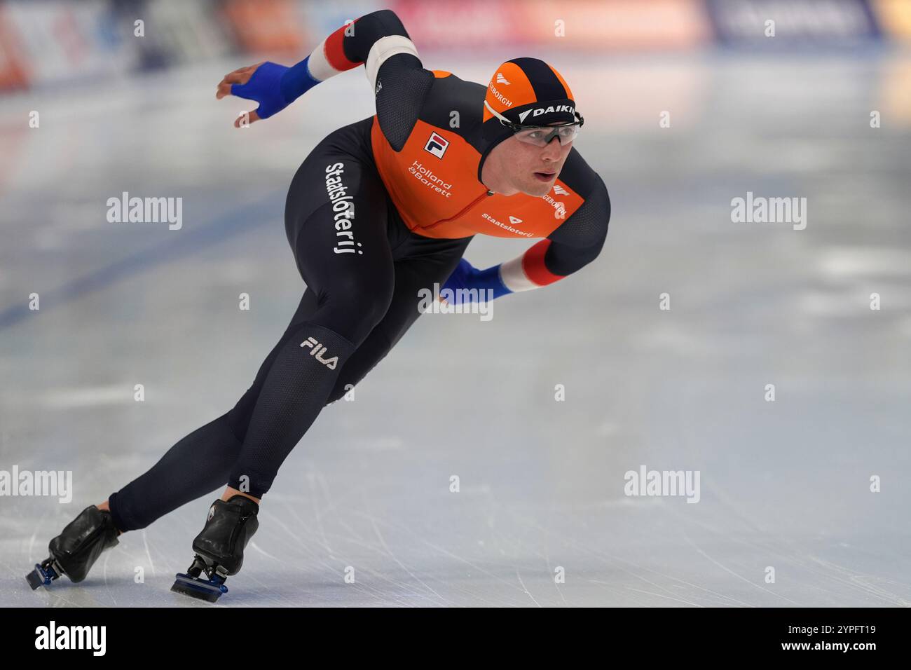 Silver medalist Jenning De Boo of Netherlands competes in the Men 1000m ...