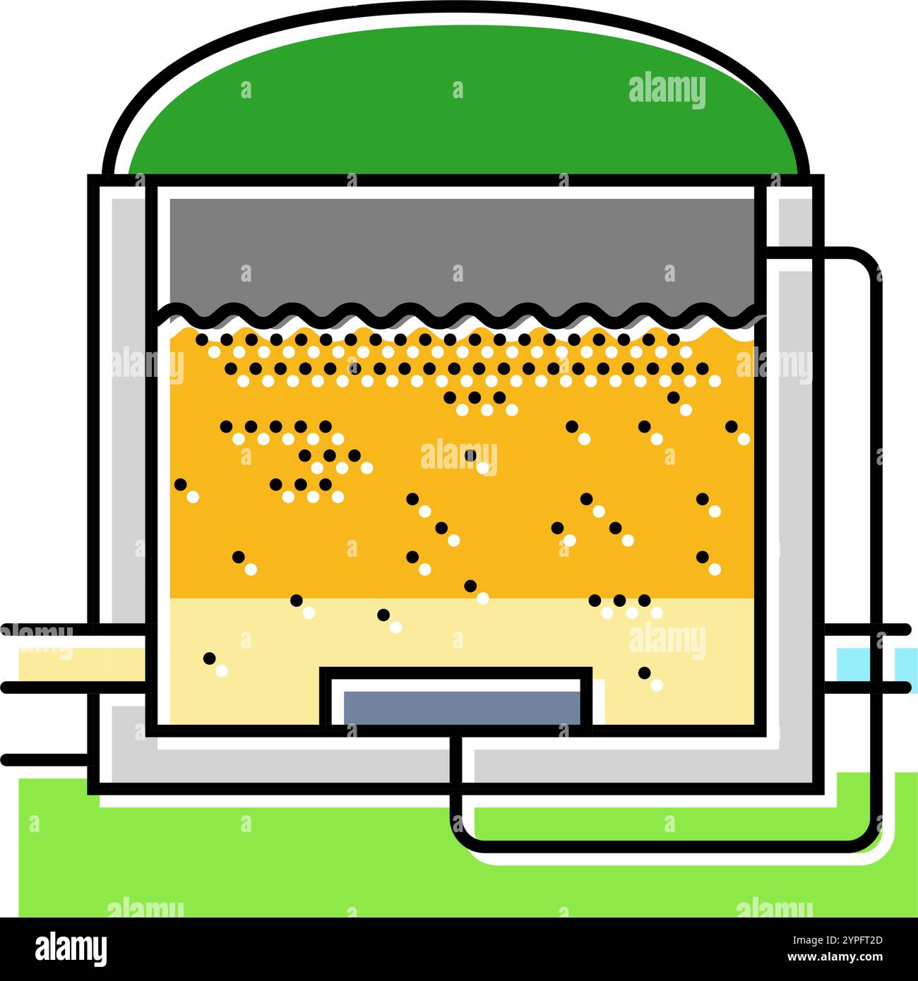 anaerobic digestion biomass color icon vector illustration Stock Vector ...