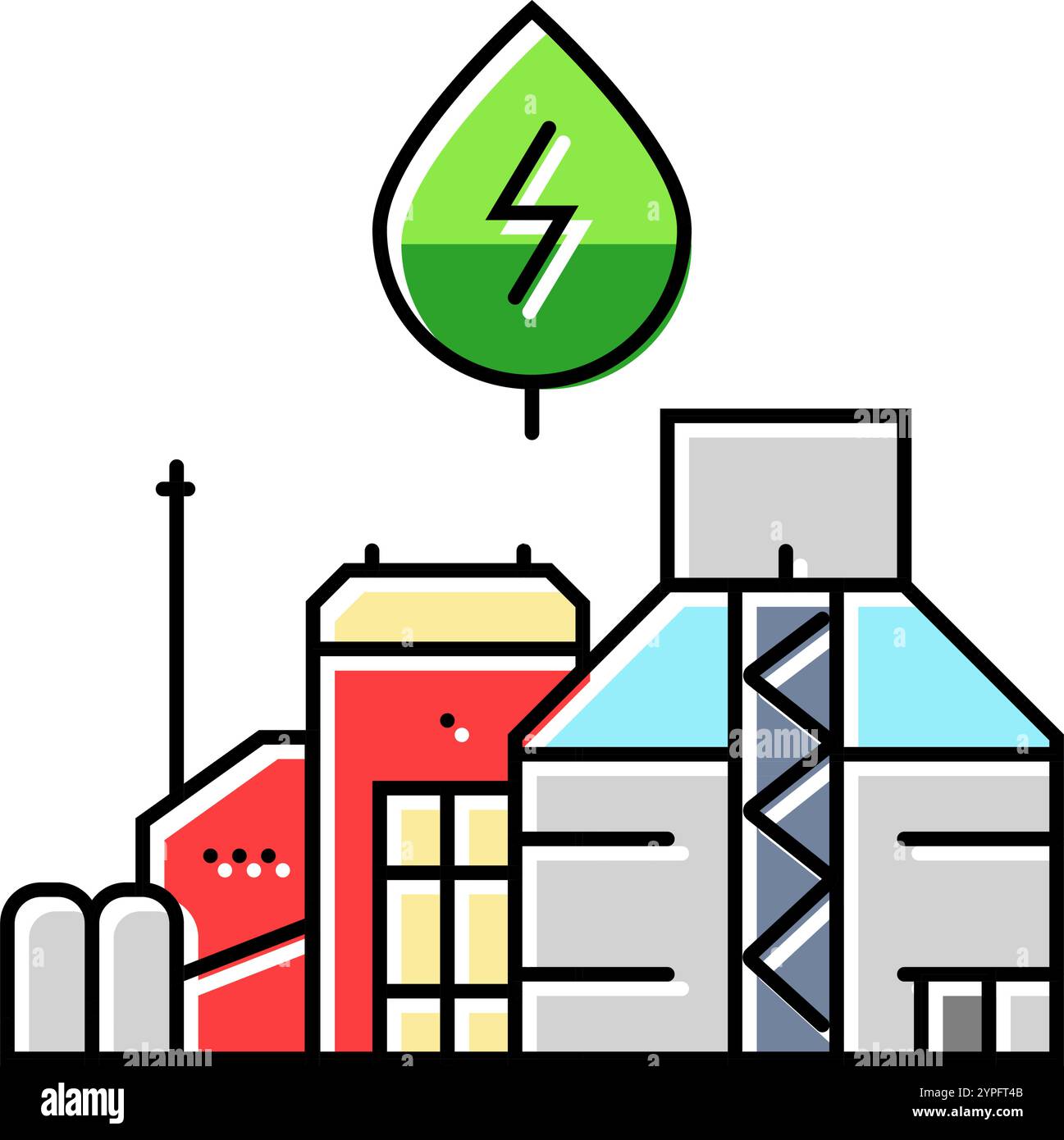 Power grid biomass energy Cut Out Stock Images & Pictures - Alamy