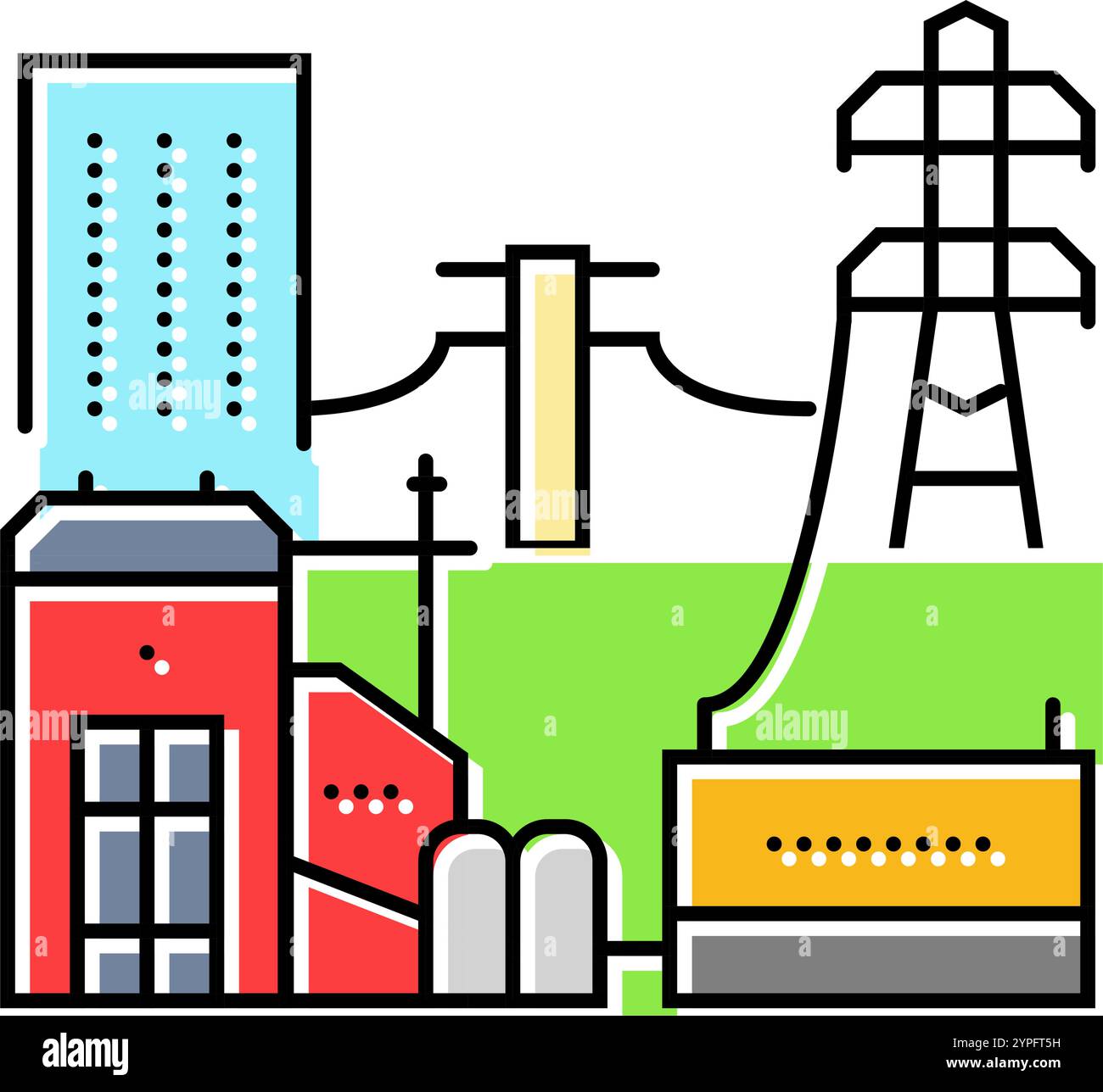 energy plant biomass color icon vector illustration Stock Vector Image ...