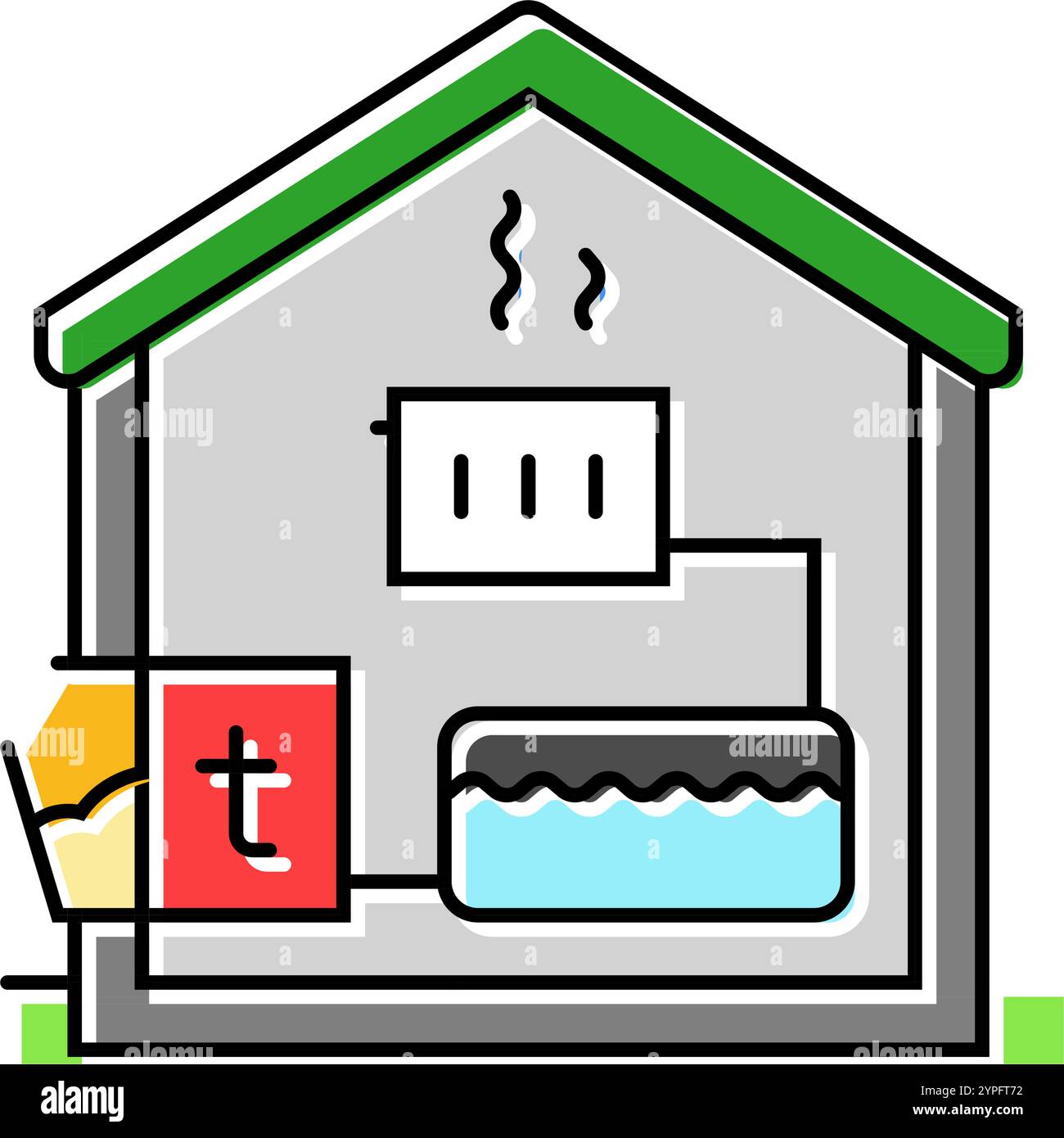 industry biomass color icon vector illustration Stock Vector Image ...