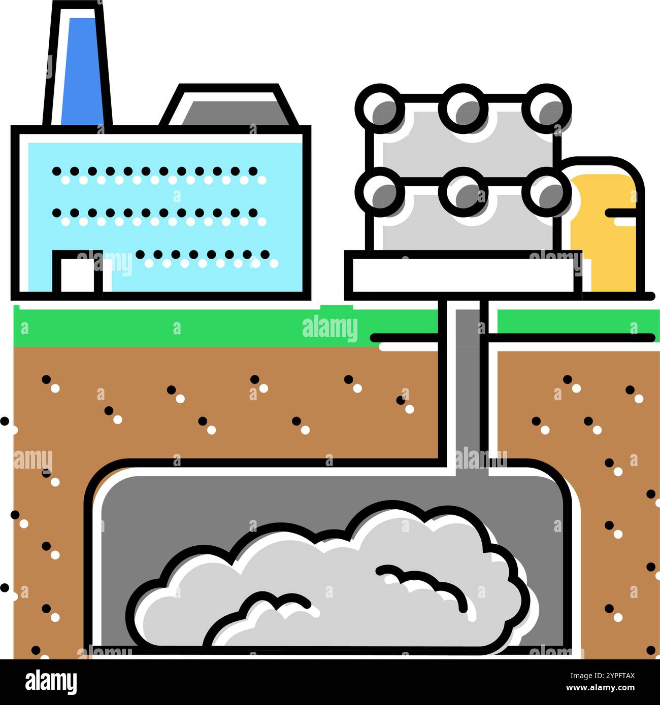 sequestration carbon color icon vector illustration Stock Vector Image ...