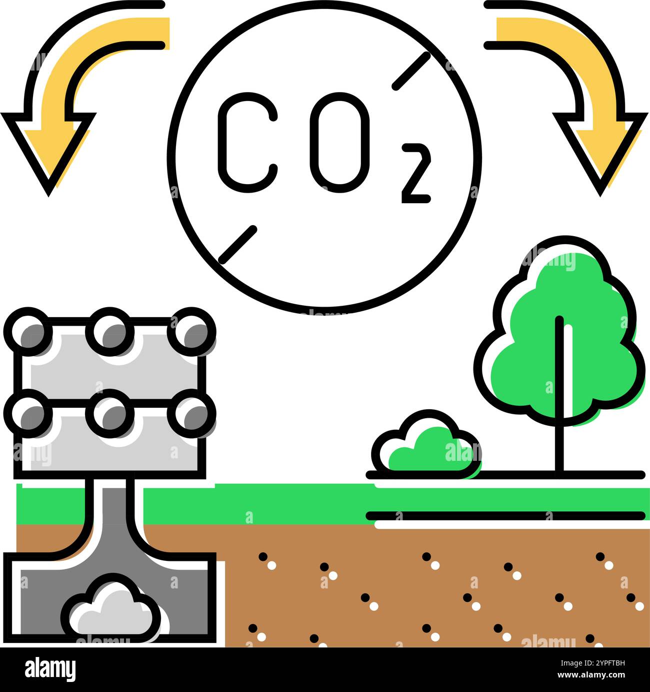 Carbon removal technology Stock Vector Images - Alamy