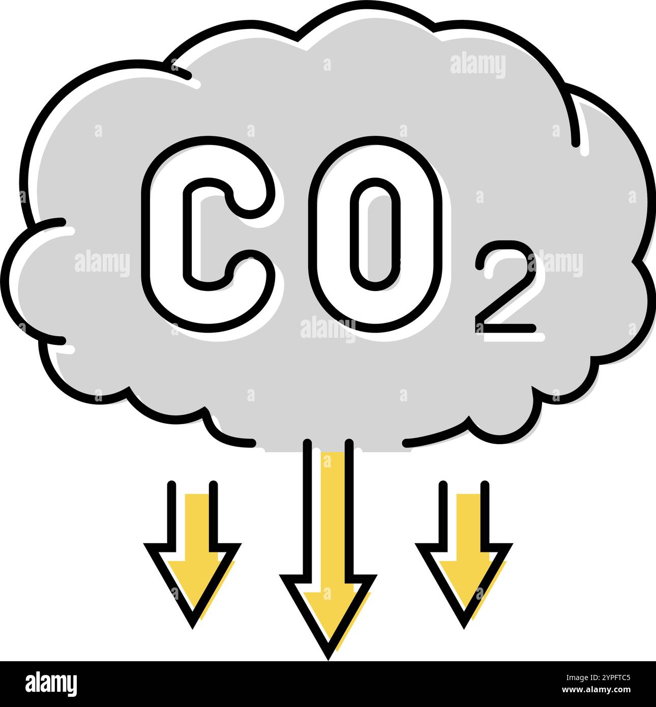emission reduction carbon color icon vector illustration Stock Vector ...
