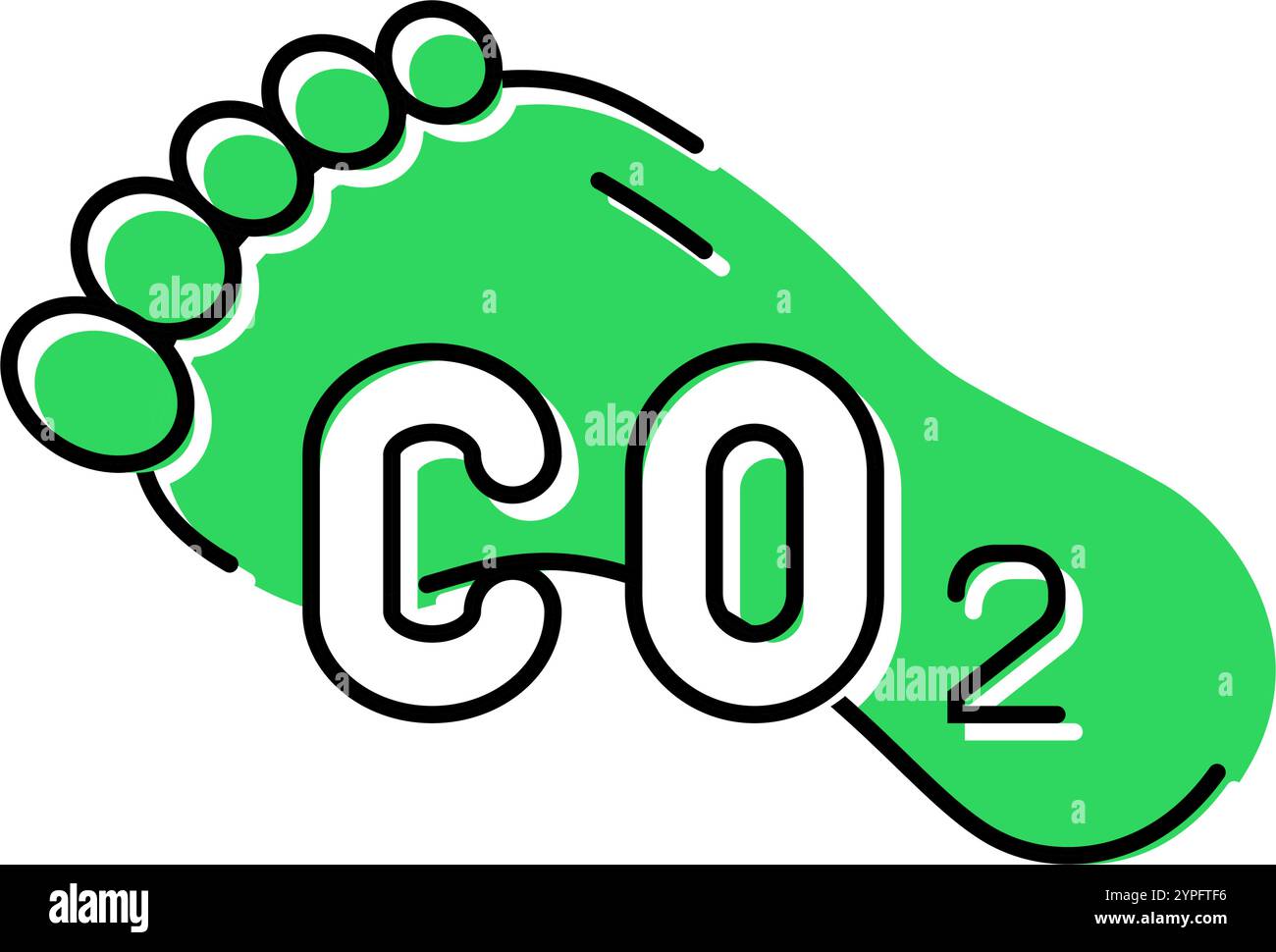 footprint carbon color icon vector illustration Stock Vector Image ...
