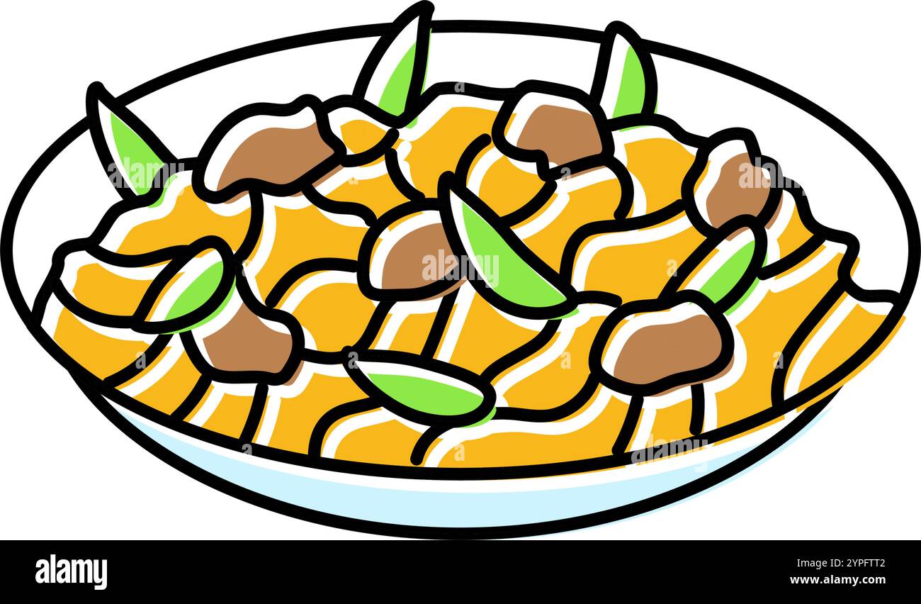 chow mein chinese cuisine color icon vector illustration Stock Vector ...