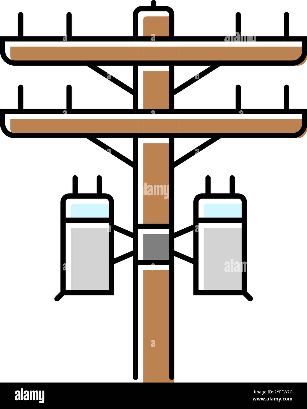 poles electric grid color icon vector illustration Stock Vector Image & Art - Alamy