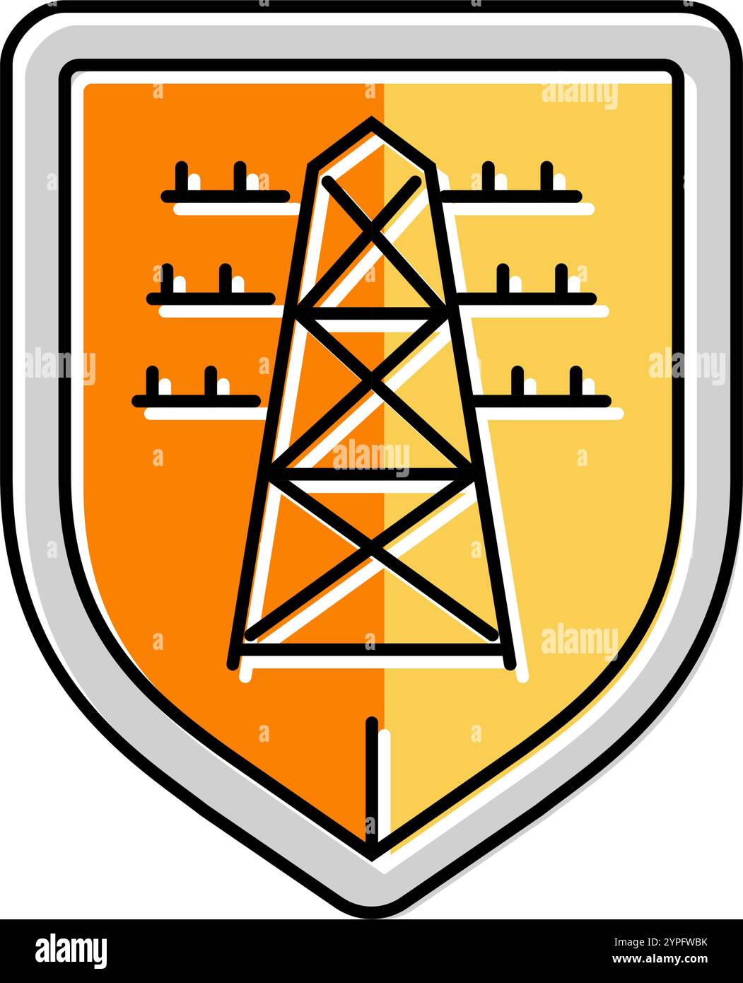 security electric grid color icon vector illustration Stock Vector ...