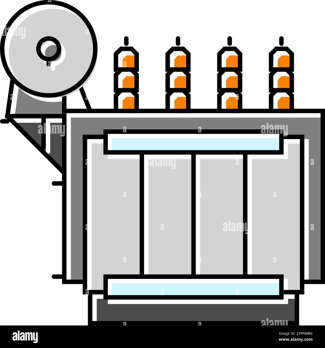 transformer electric grid color icon vector illustration Stock Vector ...