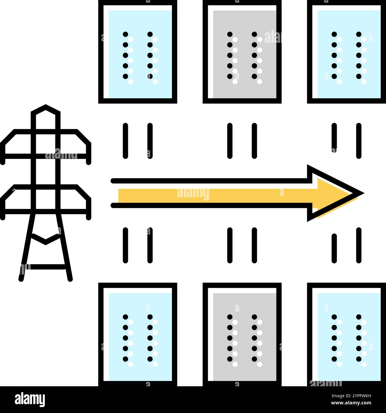 planning electric grid color icon vector illustration Stock Vector ...