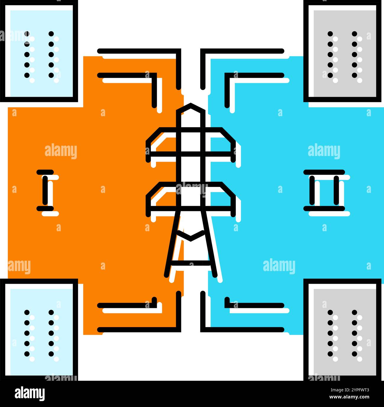 innovation electric grid color icon vector illustration Stock Vector ...