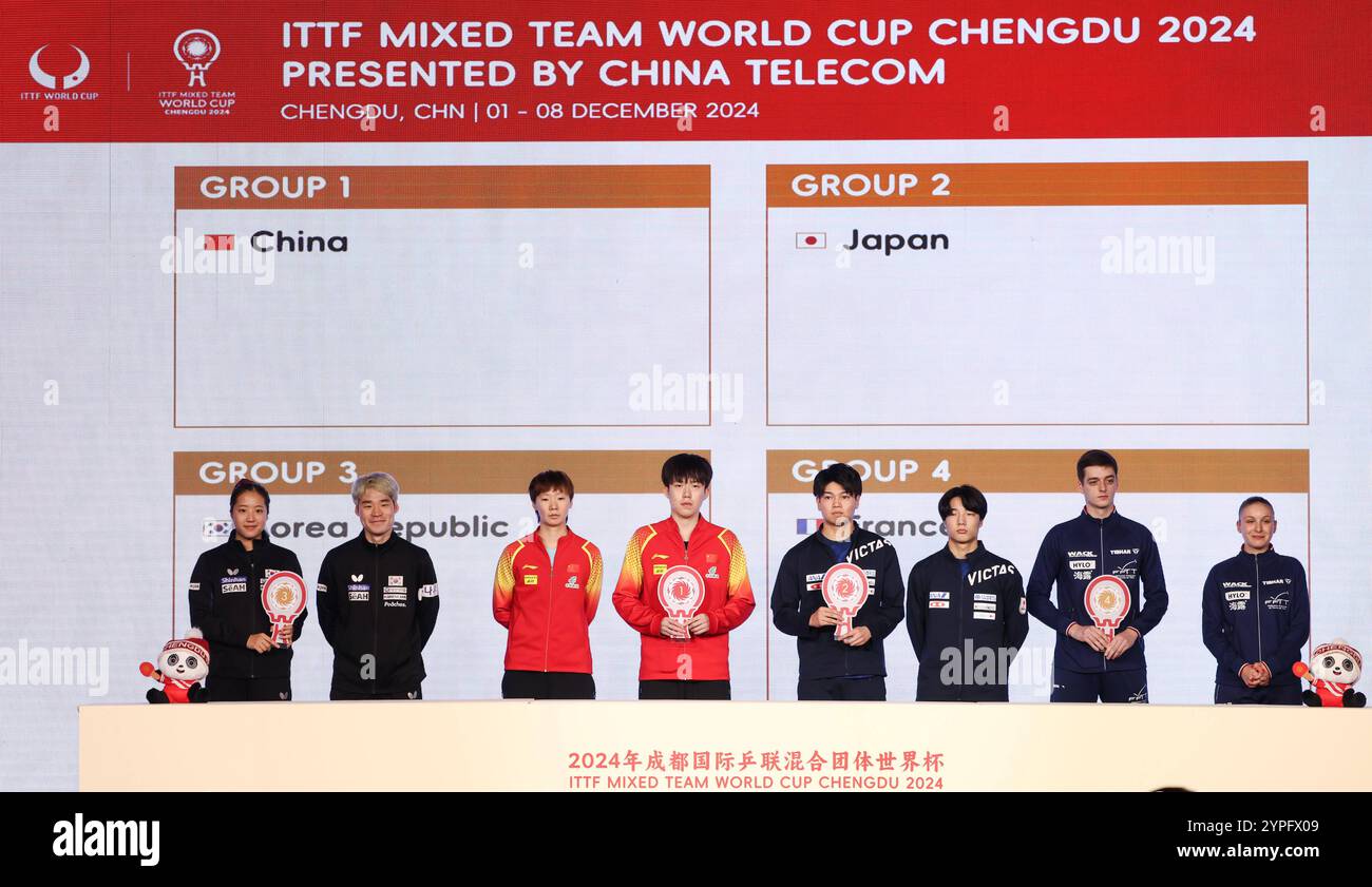 Chengdu, China's Sichuan Province. 30th Nov, 2024. Players of Team ...