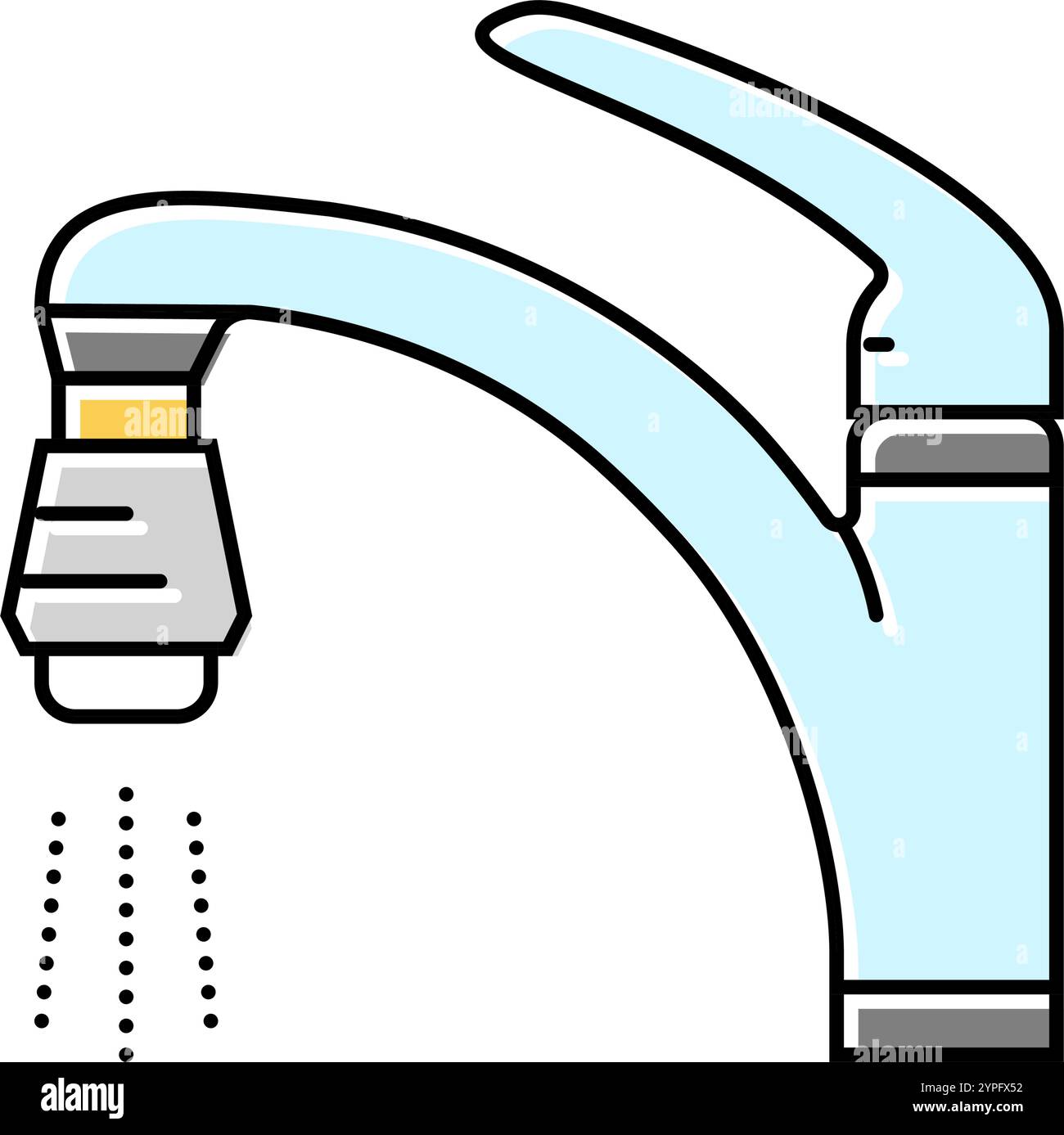 low flow water fixtures energy color icon vector illustration Stock ...