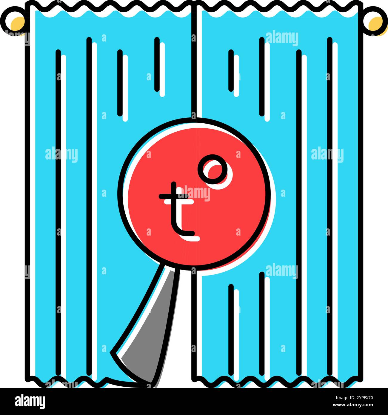 thermal curtains energy conservation color icon vector illustration ...