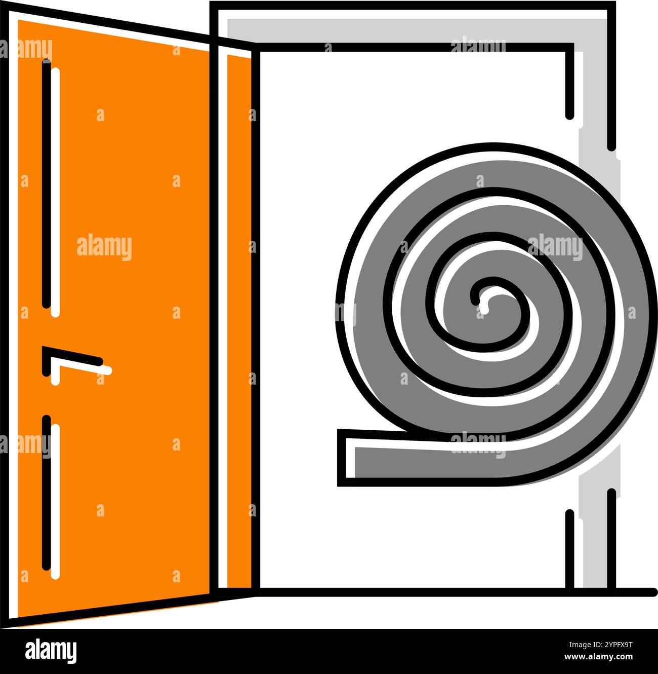 weather stripping energy conservation color icon vector illustration ...