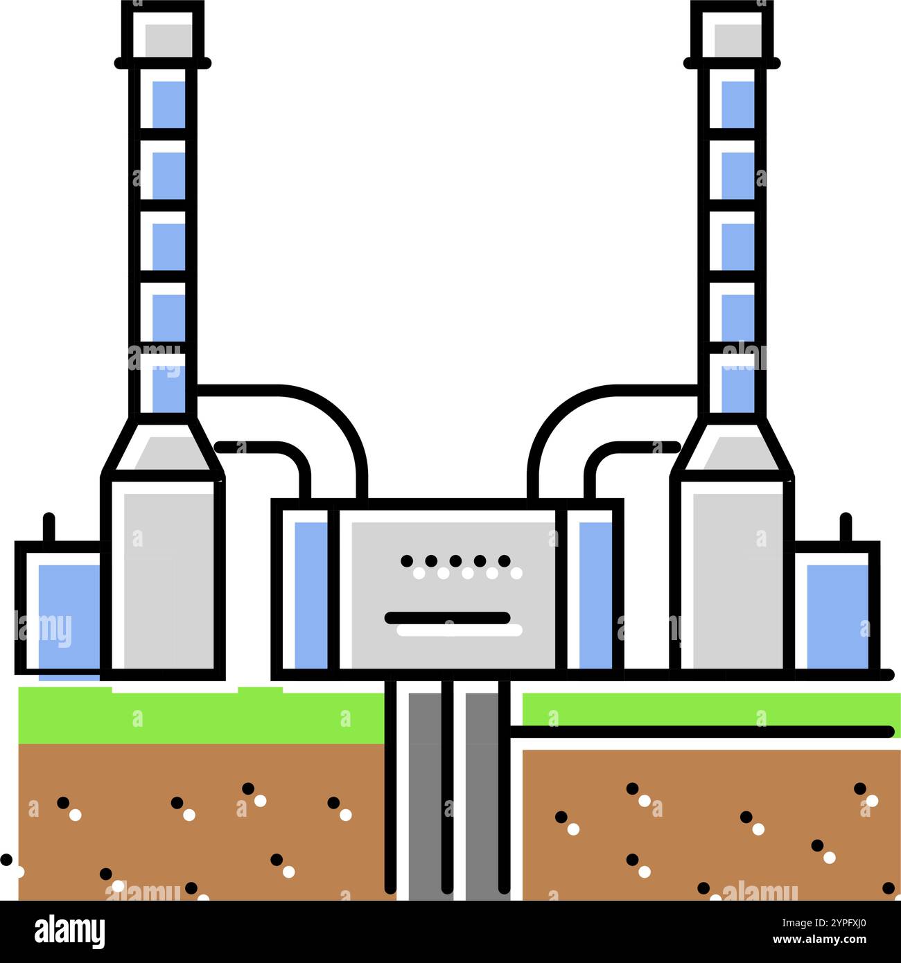 plant geothermal energy color icon vector illustration Stock Vector ...
