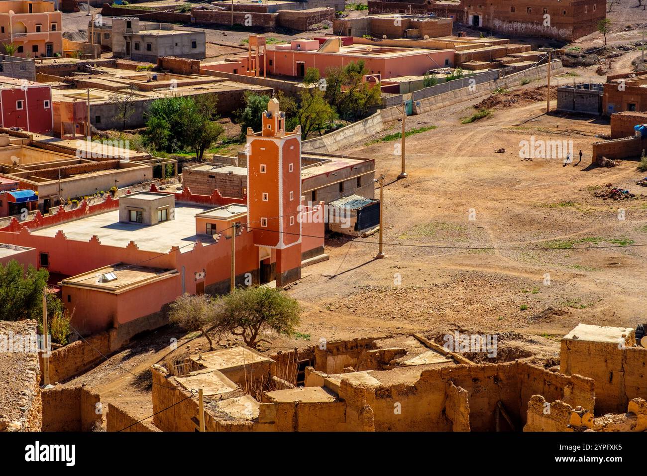 Berber village in the Jebel Sirwa area, (Jebel Siroua ) of the anti ...