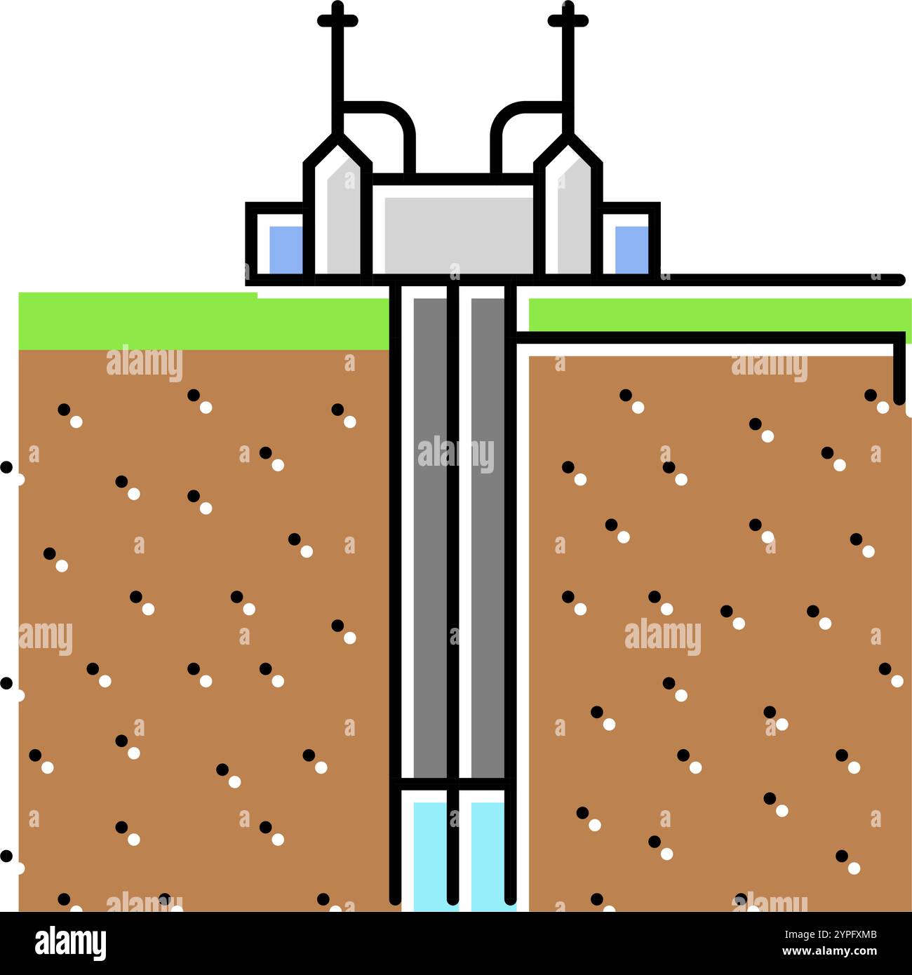 well geothermal energy color icon vector illustration Stock Vector ...