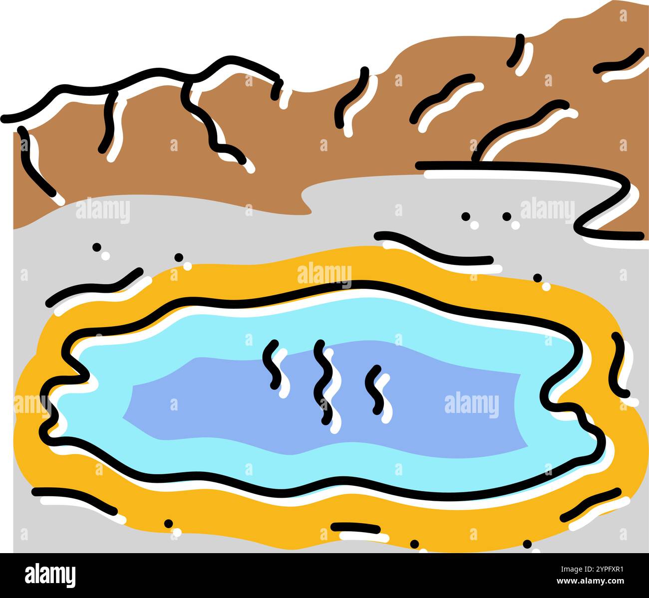 hot spring geothermal energy color icon vector illustration Stock ...