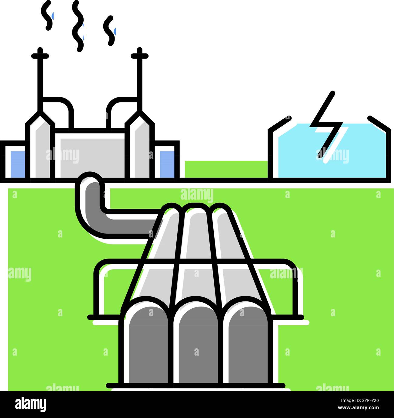 energy efficiency geothermal color icon vector illustration Stock ...
