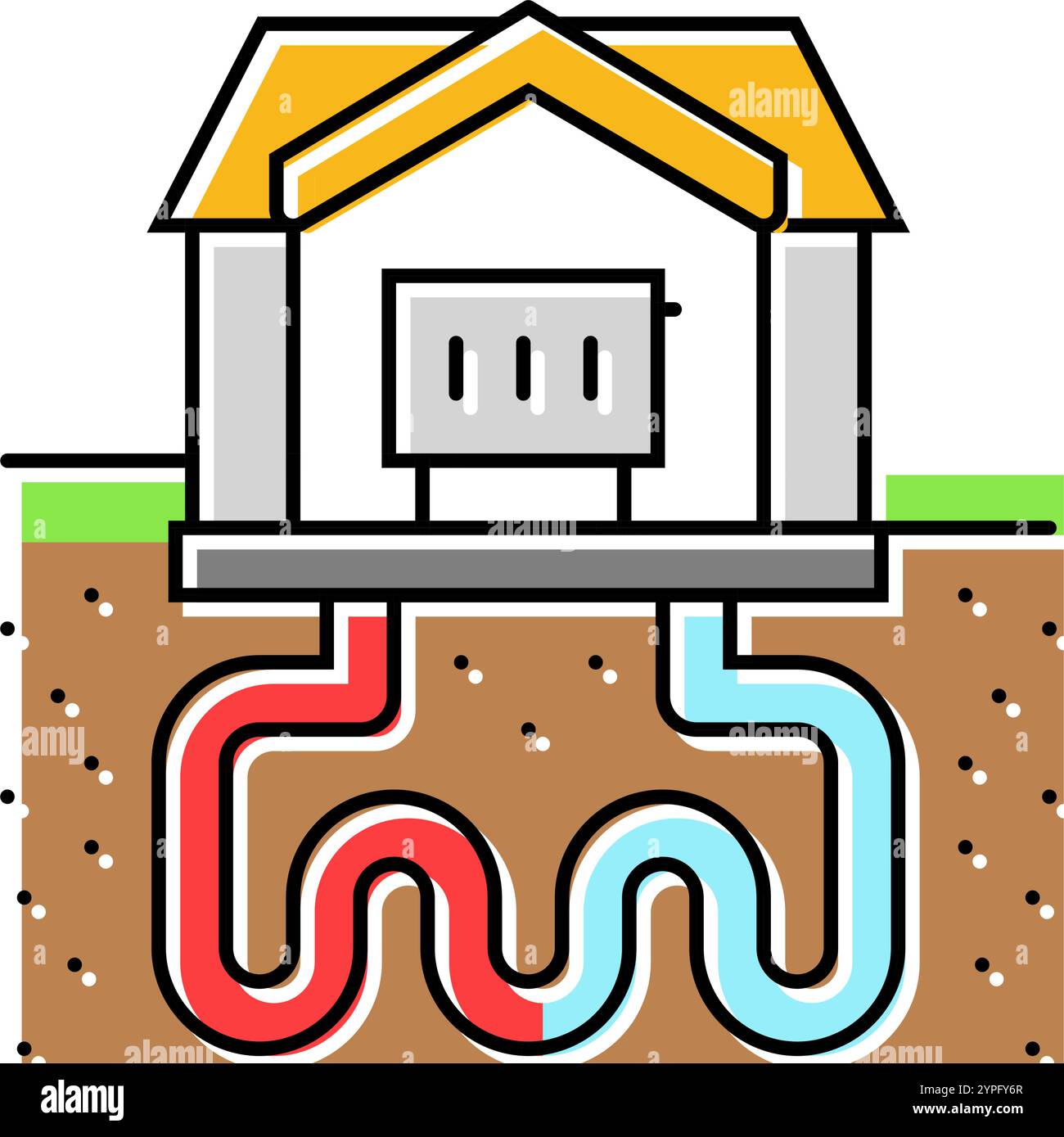 infrastructure geothermal energy color icon vector illustration Stock ...