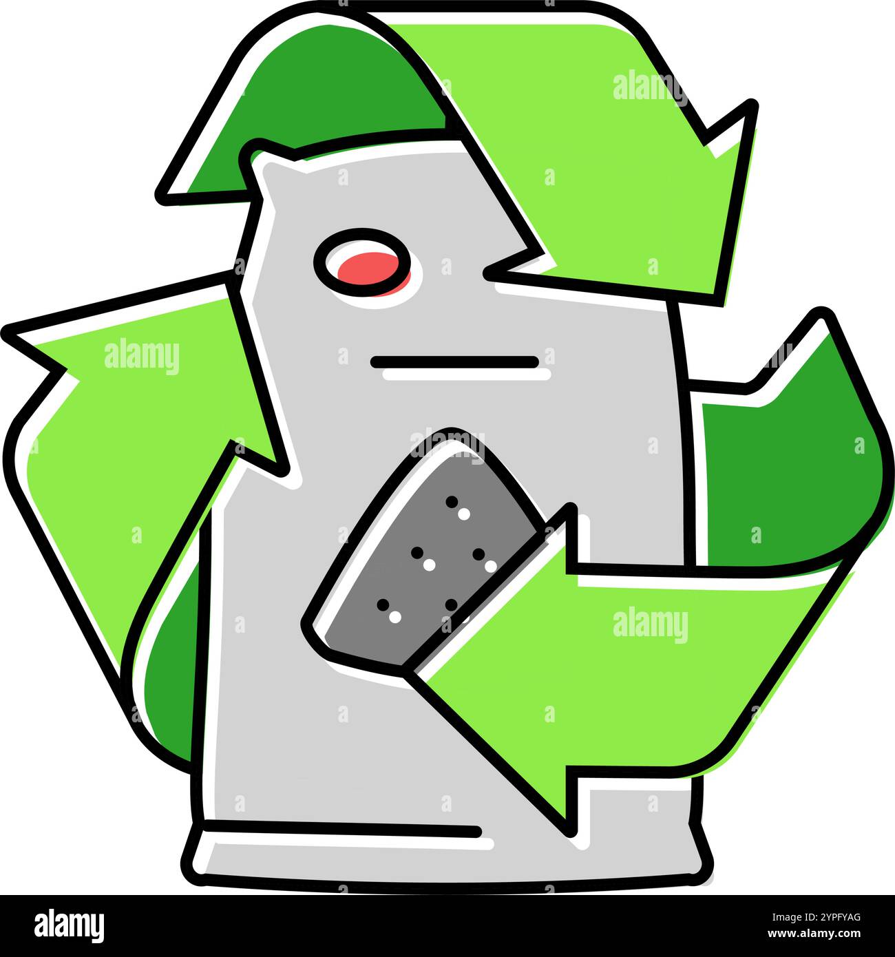 recycled materials green building color icon vector illustration Stock ...