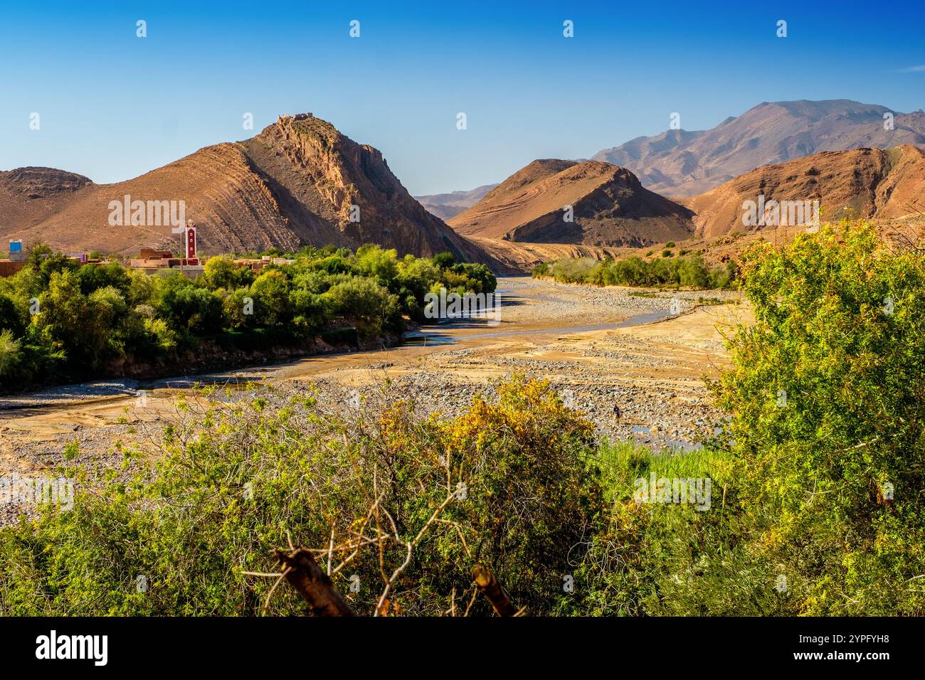 Fertile valley in the Jebel Sirwa area, (Jebel Siroua ) of the anti ...