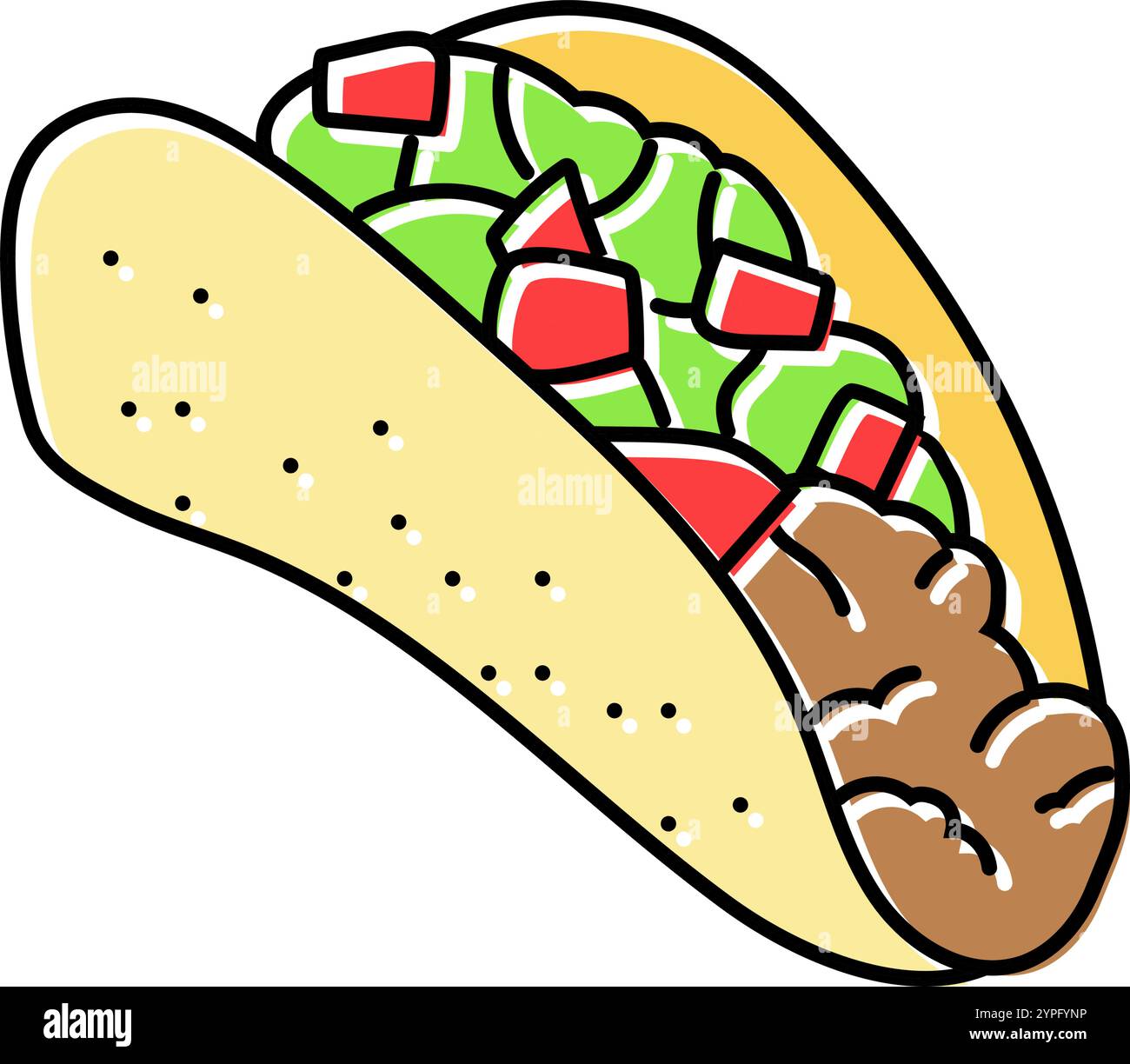 tacos mexican cuisine color icon vector illustration Stock Vector Image ...