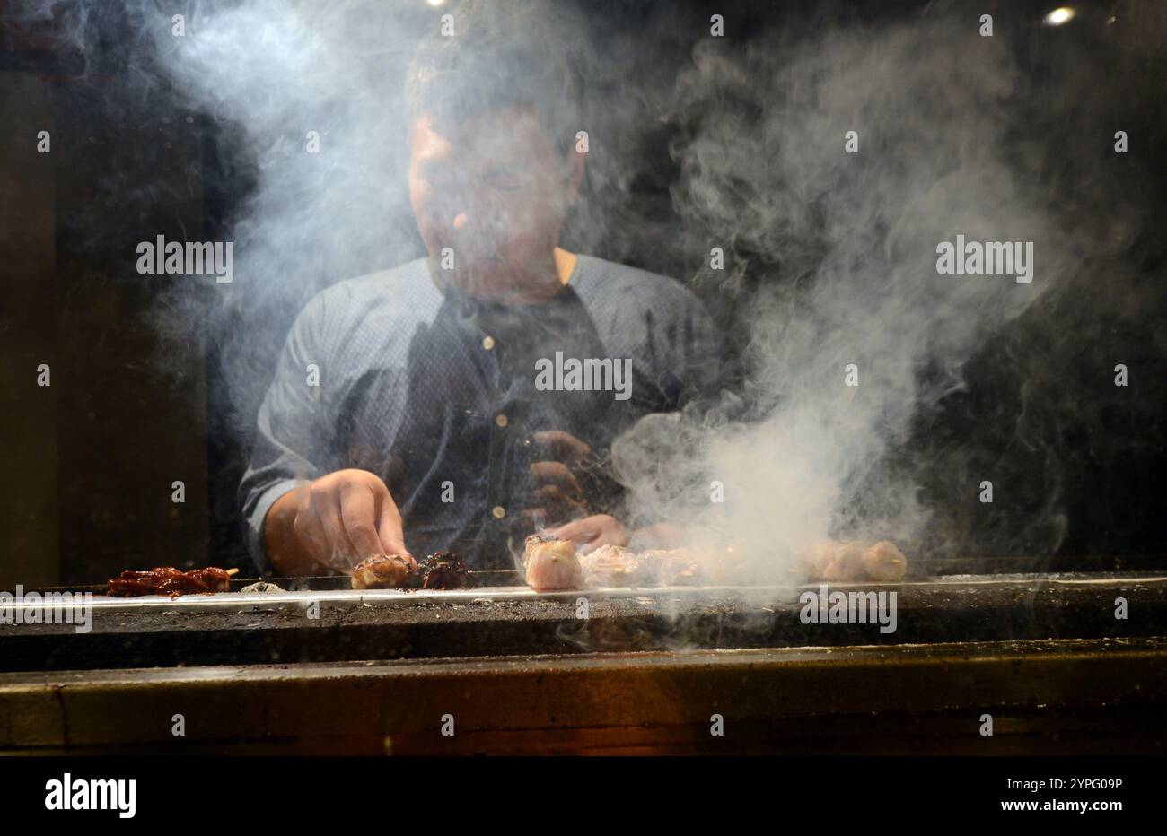 Traditional japanese yakitori skewers hi-res stock photography and ...