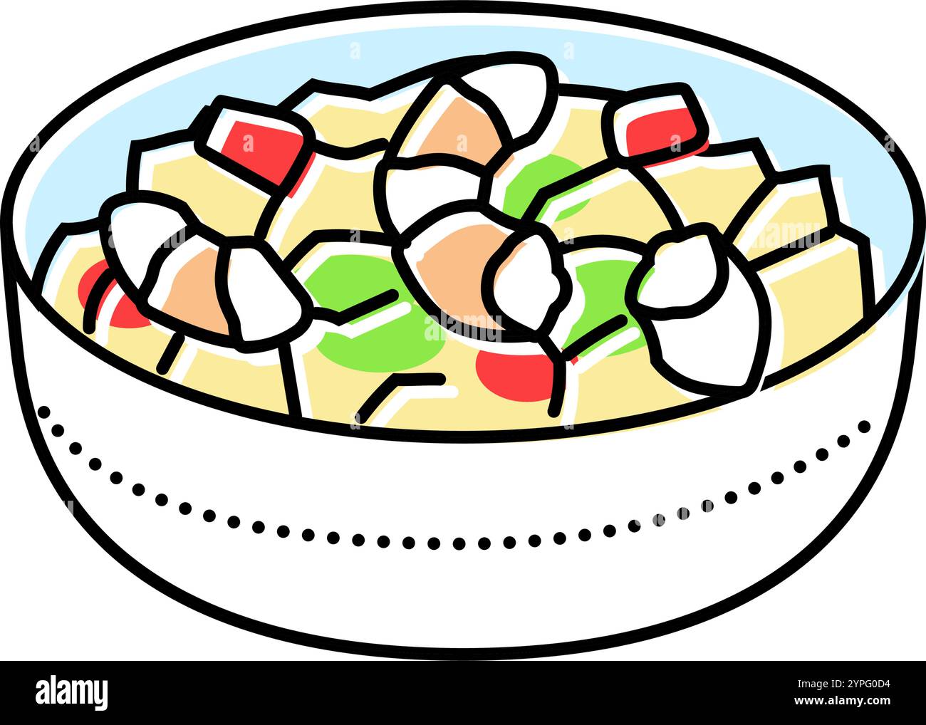 ceviche mexican cuisine color icon vector illustration Stock Vector ...