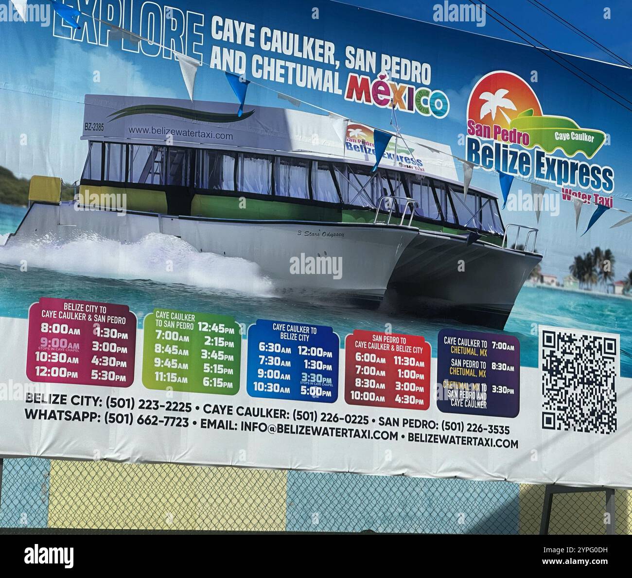 Belize Express water taxi schedule, Belize City, Belize, Central ...