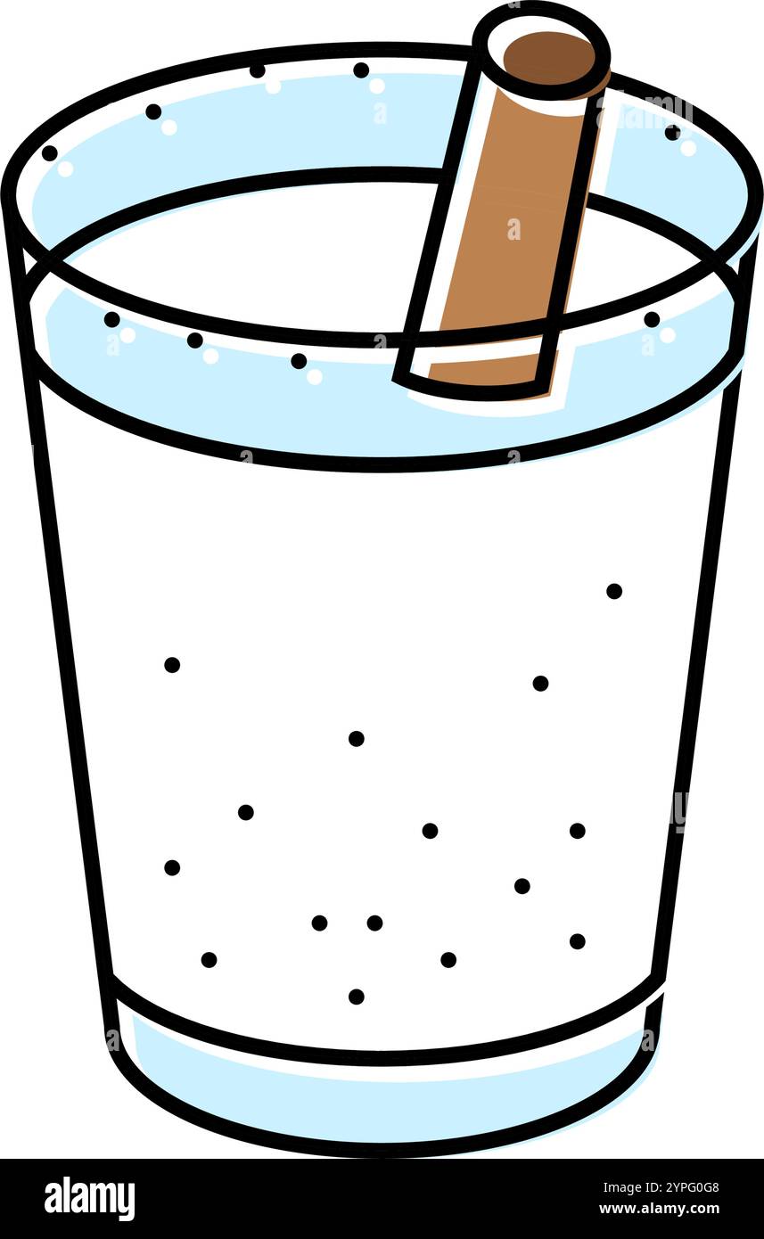 horchata mexican cuisine color icon vector illustration Stock Vector ...