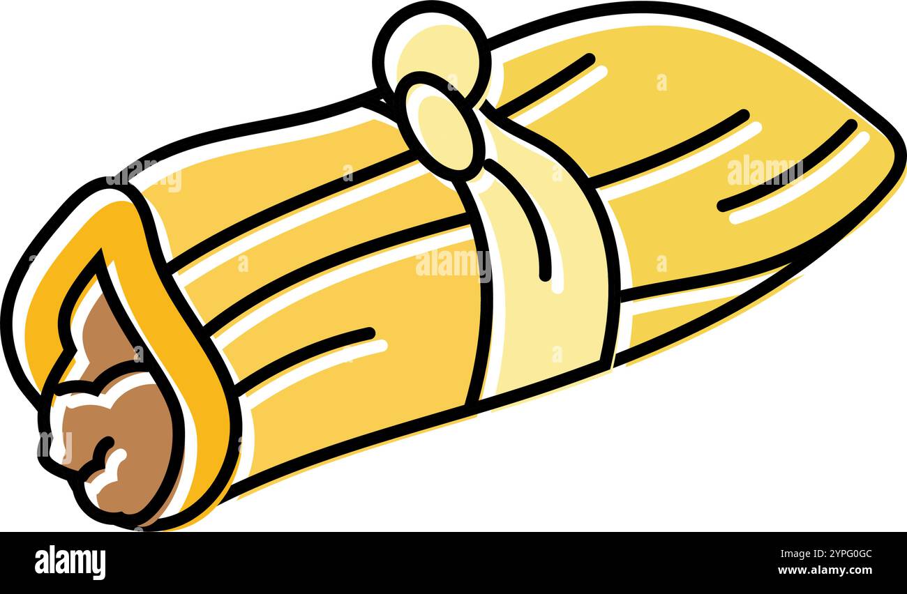 tamale mexican cuisine color icon vector illustration Stock Vector ...