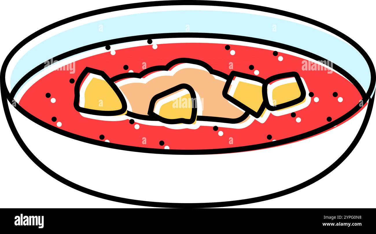 menudo soup mexican cuisine color icon vector illustration Stock Vector ...