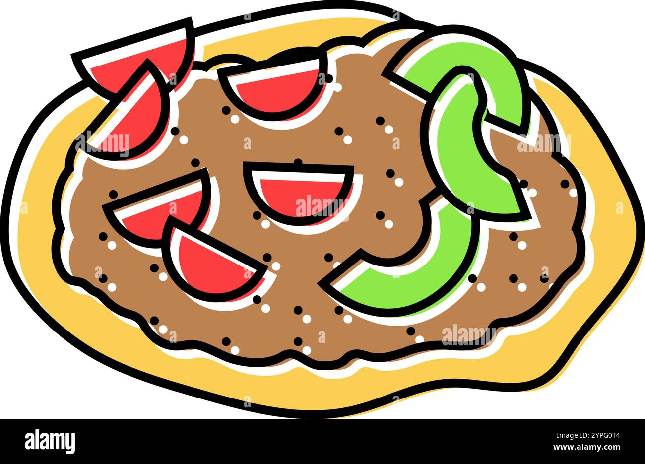 tostadas mexican cuisine color icon vector illustration Stock Vector ...