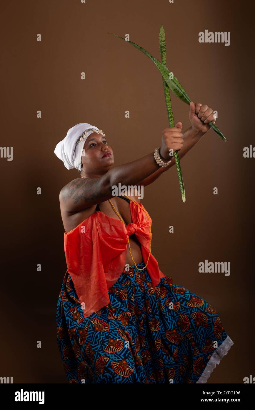 Salvador, Bahia, Brazil - October 21, 2024: Woman in traditional ...