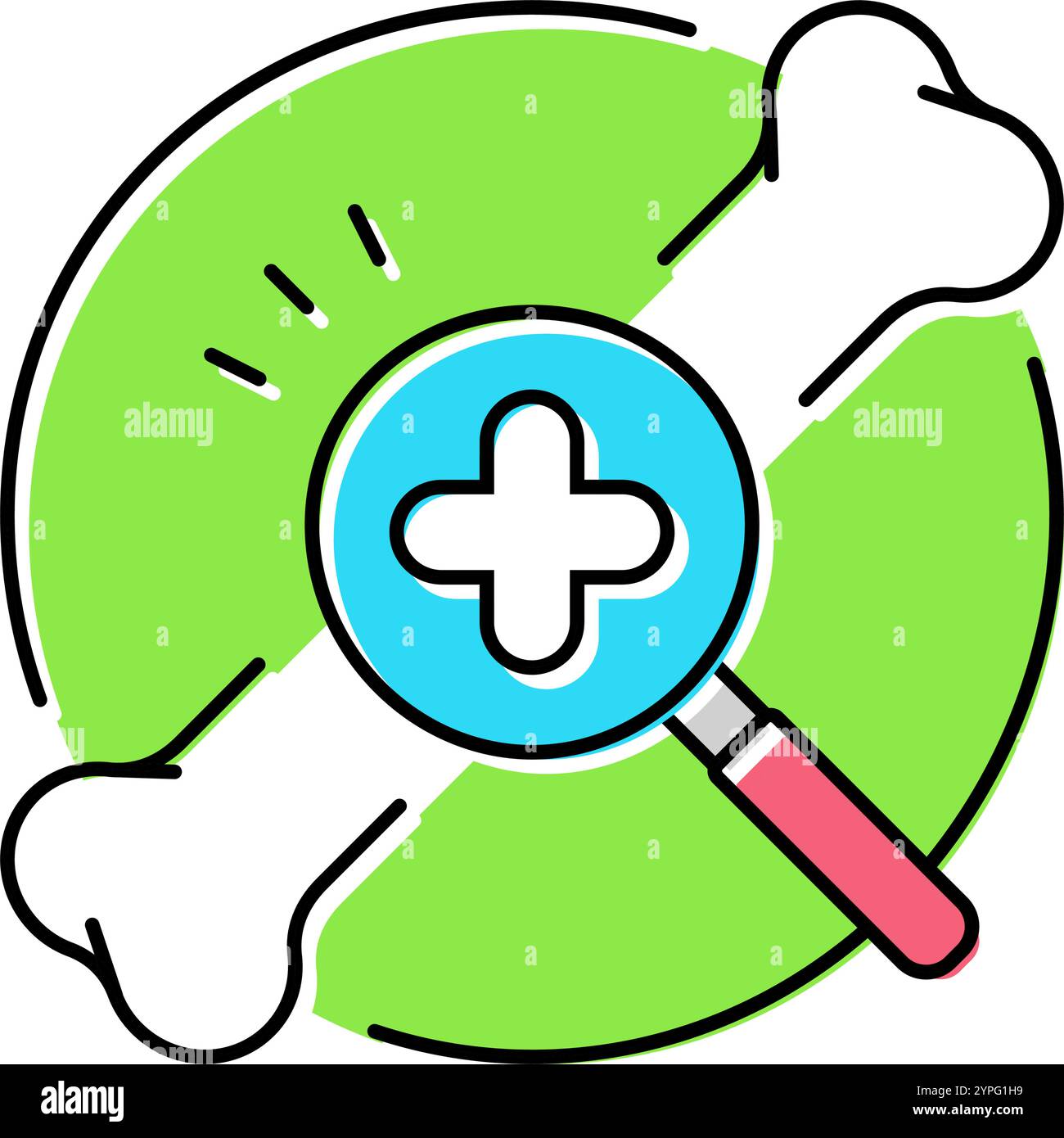 bone health osteoporosis bone color icon vector illustration Stock ...