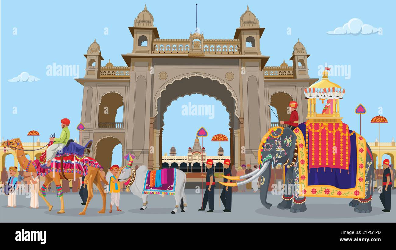 Mysore dasara elephant hi-res stock photography and images - Alamy