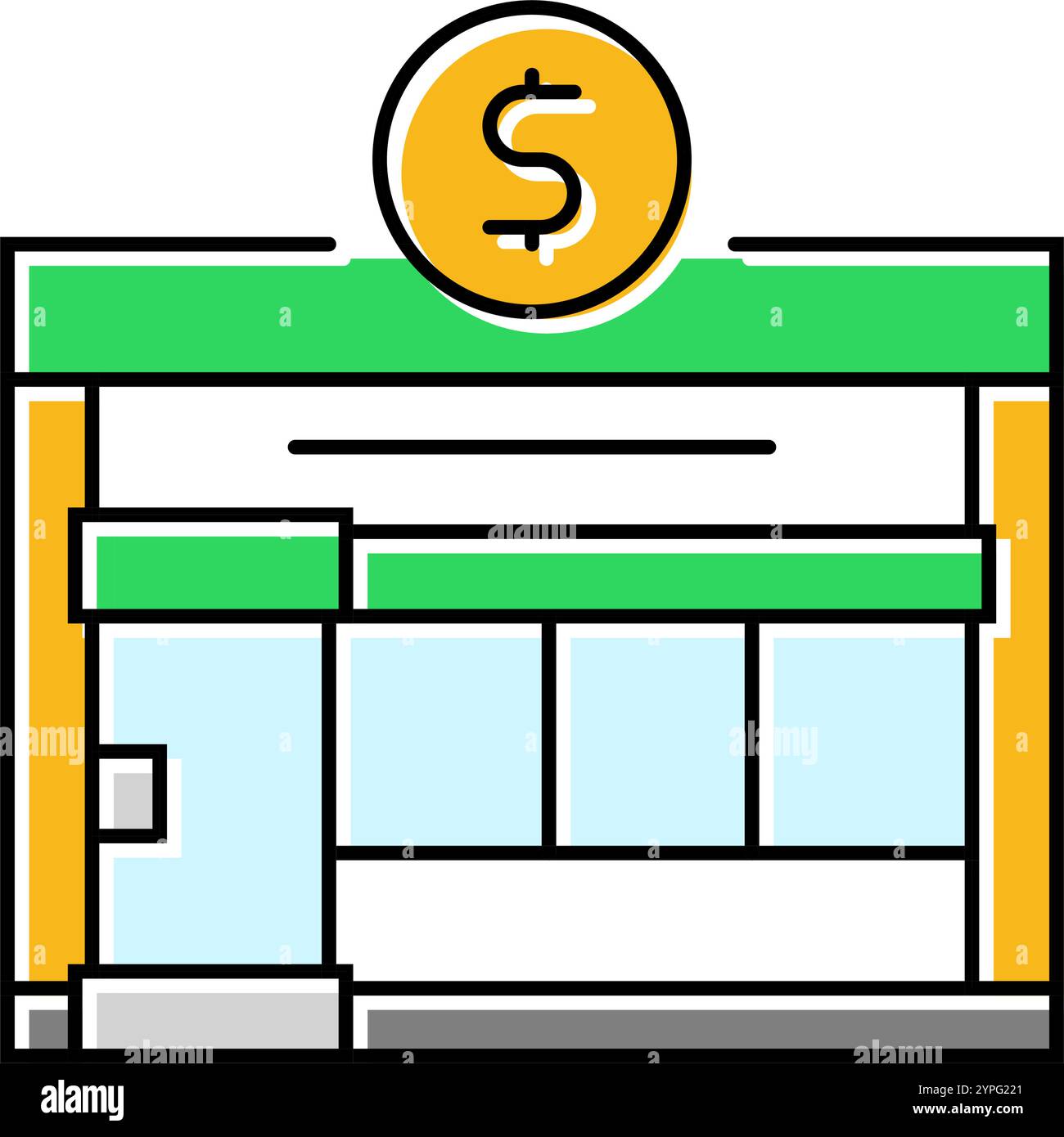office bank building color icon vector illustration Stock Vector Image ...