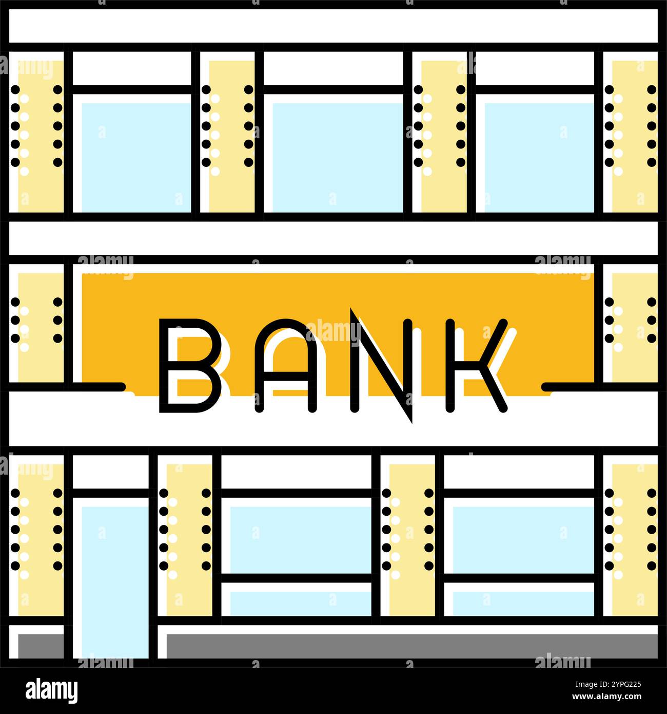 financial bank building color icon vector illustration Stock Vector ...