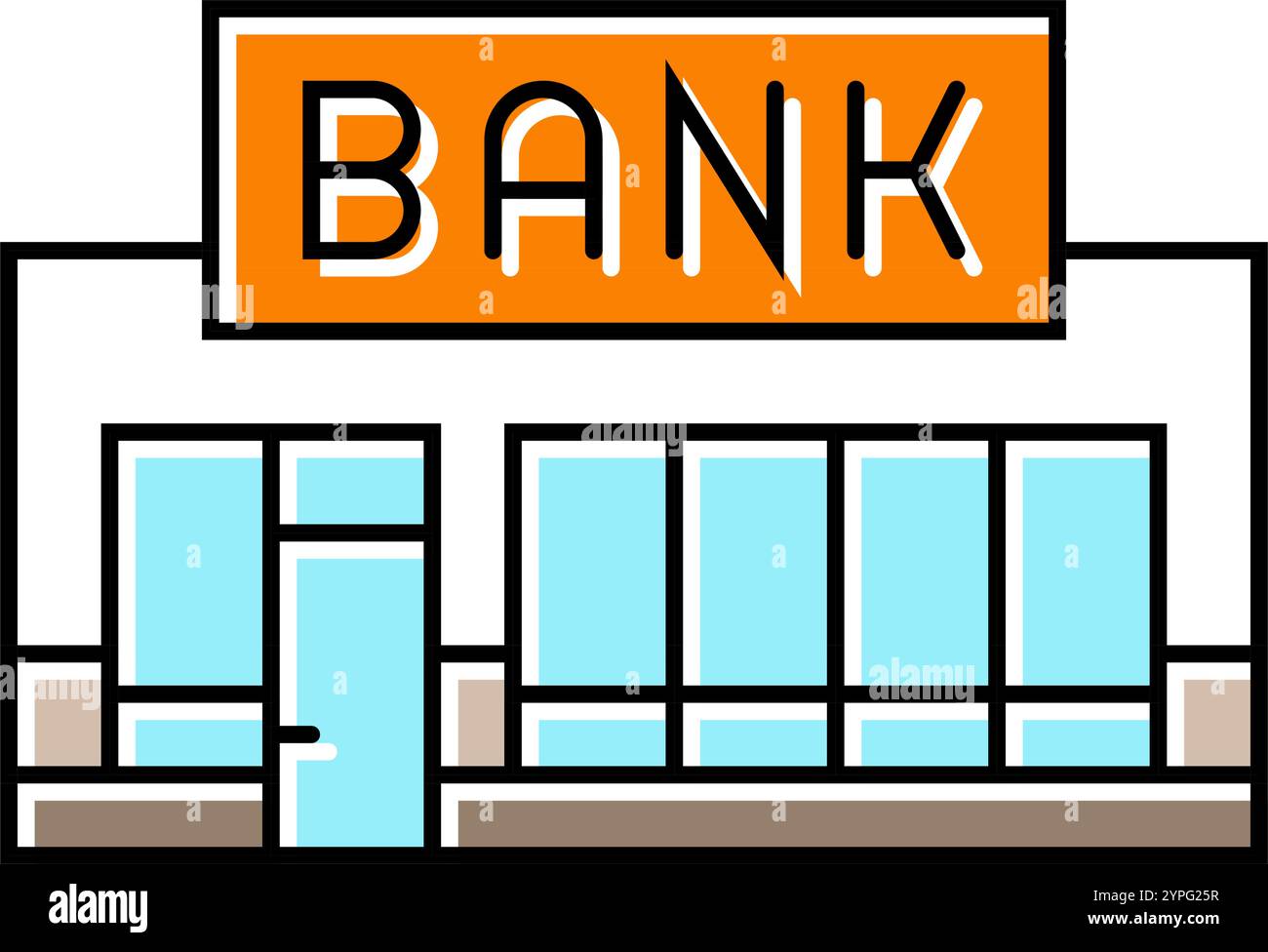 investment bank building color icon vector illustration Stock Vector ...