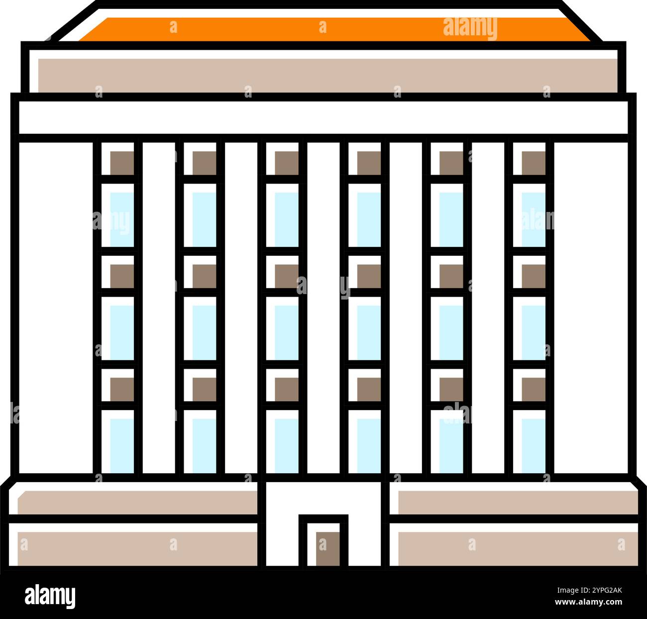 currency bank building color icon vector illustration Stock Vector ...
