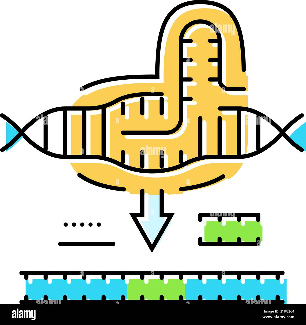 crispr casediting cryptogenetics color icon vector illustration Stock ...