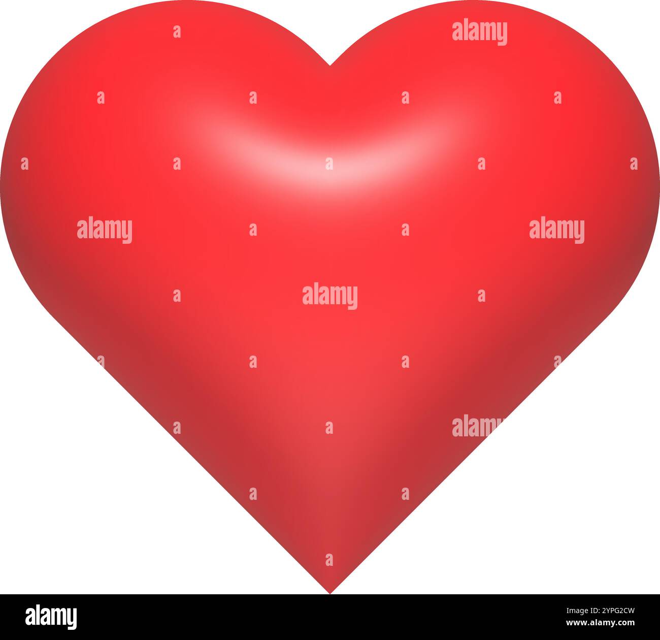 Bright red heart symbol isolated. Vector illustration Stock Vector ...