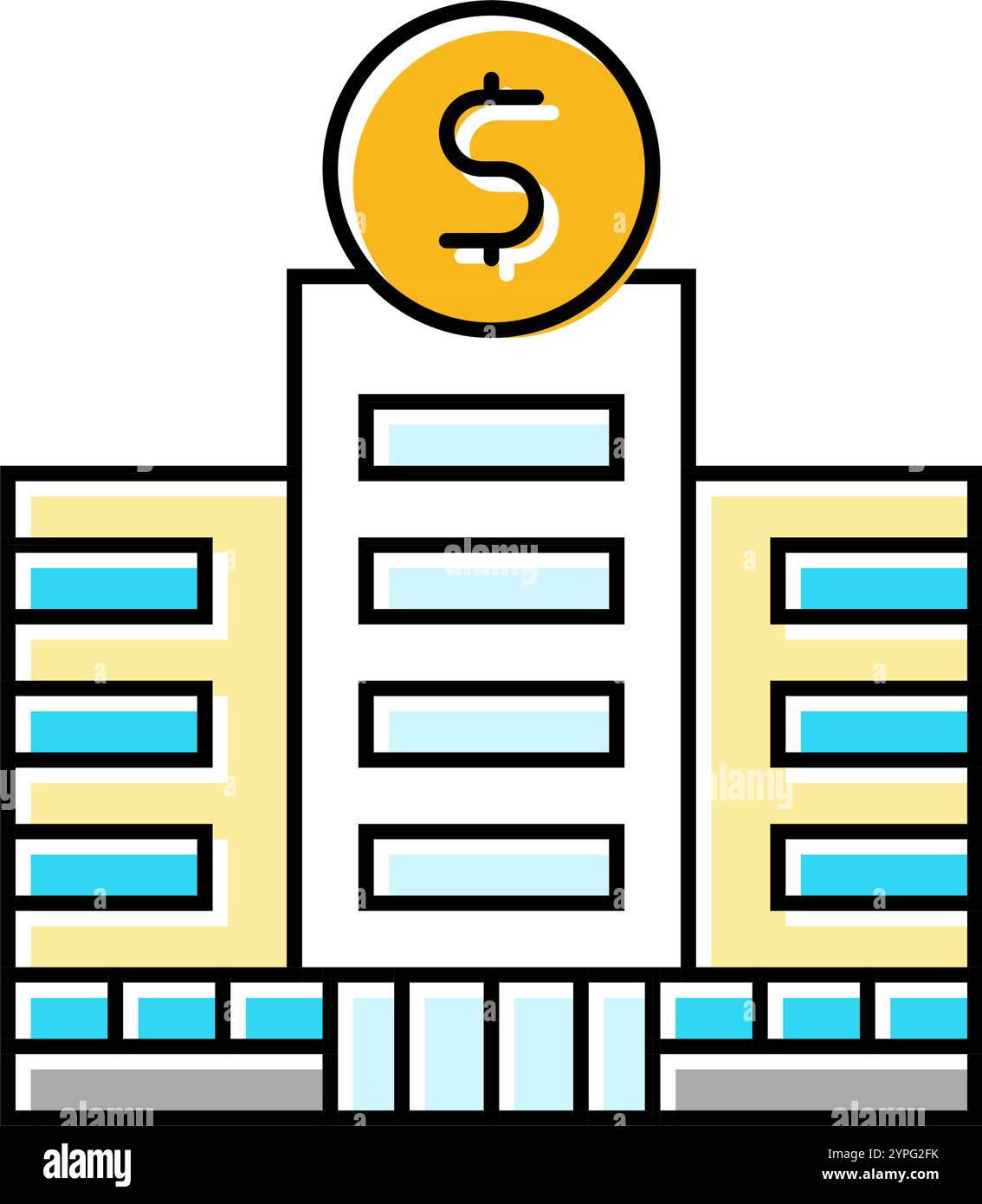 department bank building color icon vector illustration Stock Vector ...