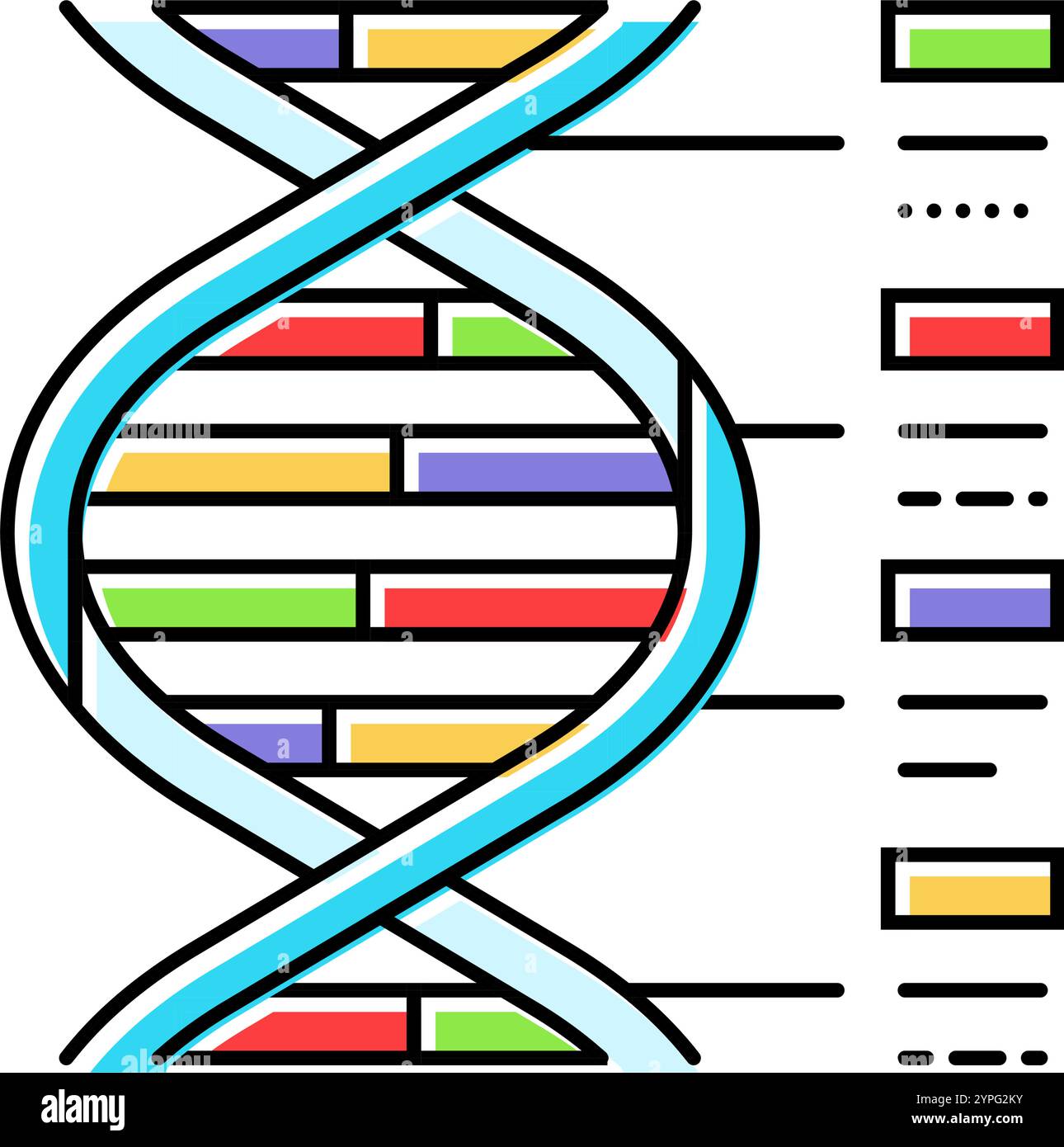 biological code cryptogenetics color icon vector illustration Stock ...