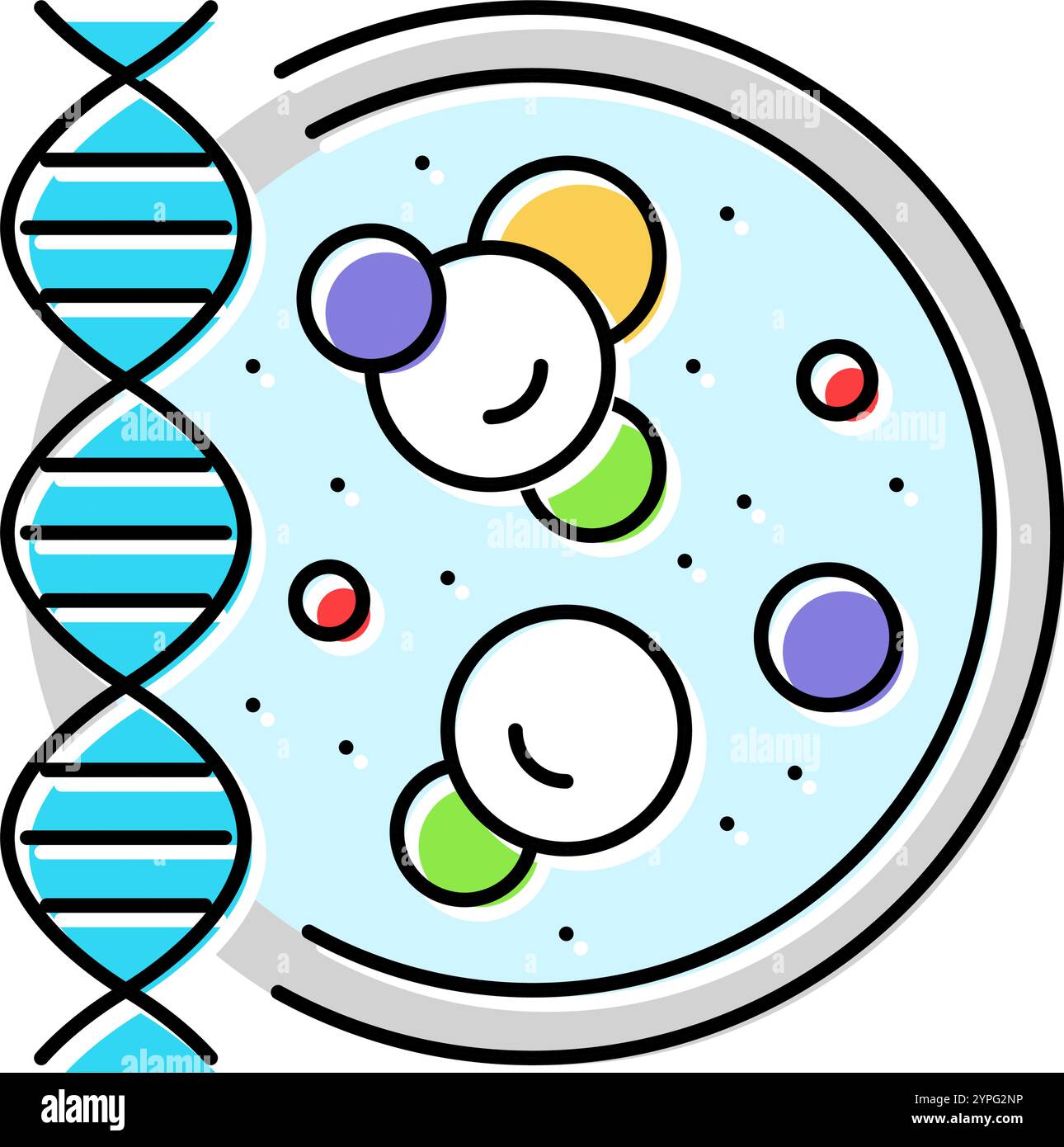 Molecular Biology Cryptogenetics Color Icon Vector Illustration Stock Vector Image And Art Alamy