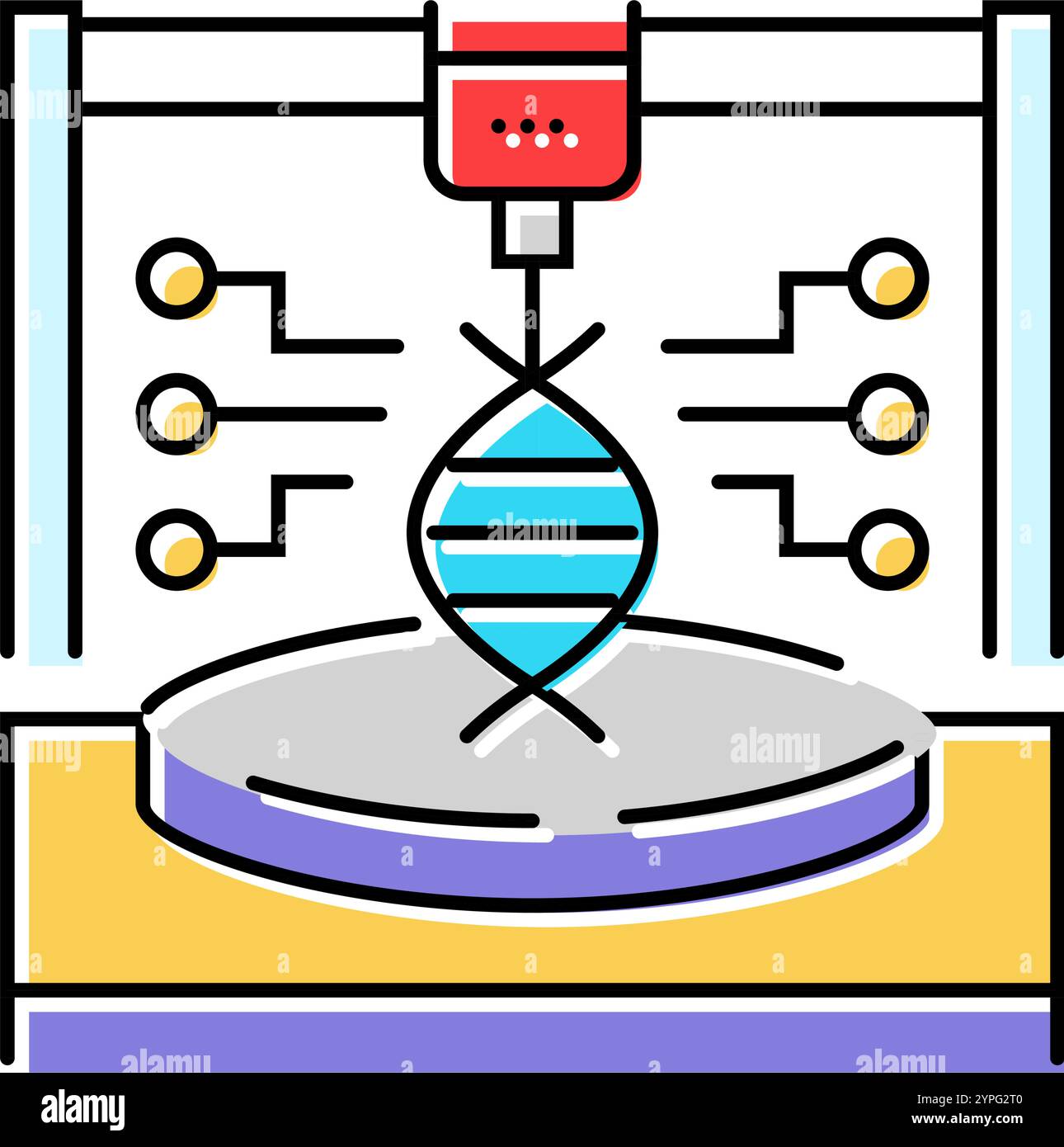 synthetic biology cryptogenetics color icon vector illustration Stock ...