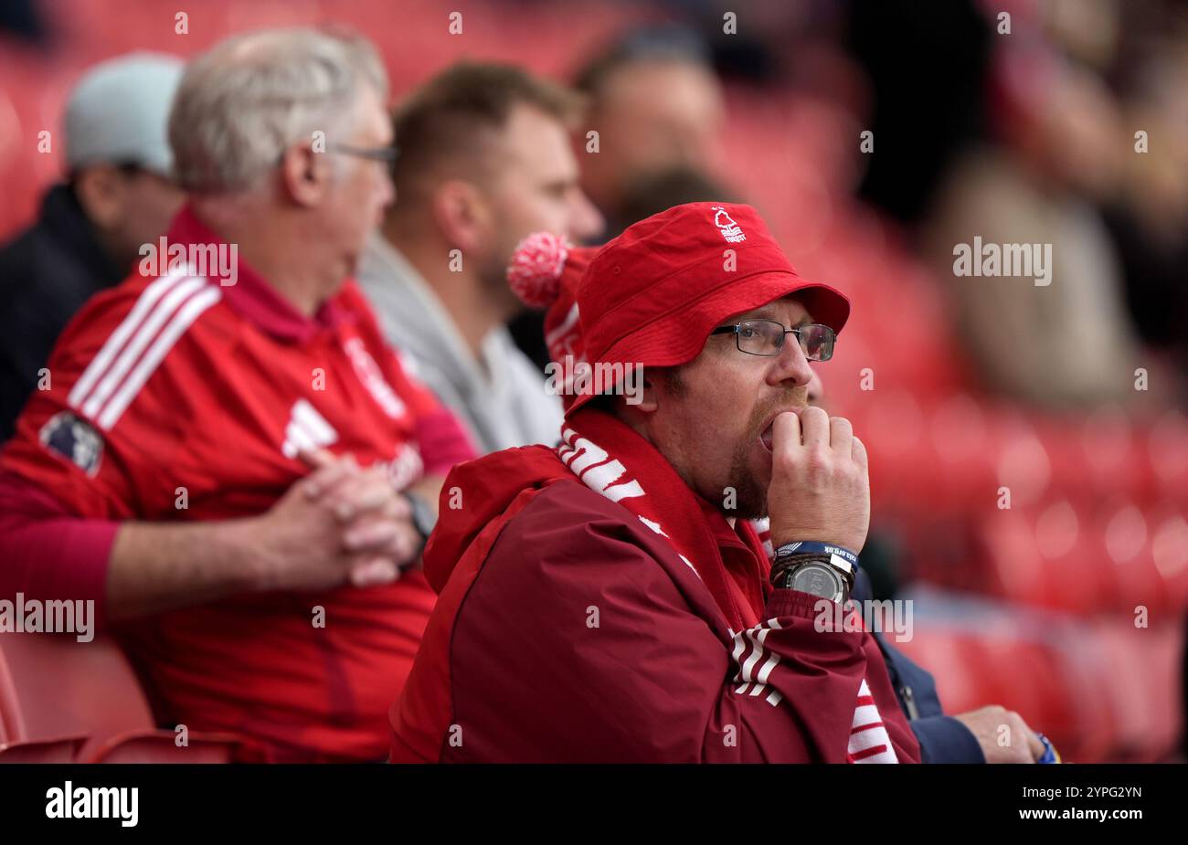 Nottingham Forest fans in the stands before the Premier League match at ...